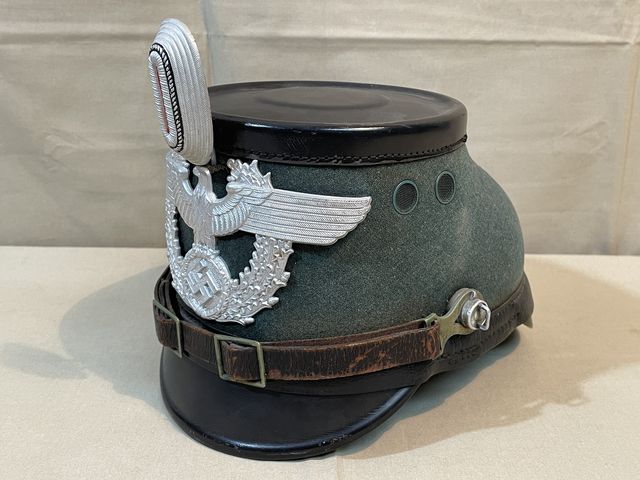 Bunker Militaria: Original 1937 German Schutzpolizei NCO's Shako, COMPLETE!
