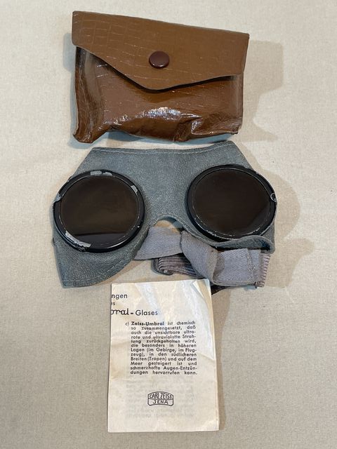 Bunker Militaria: Original WWII German Sun Goggles with Gray Frames ...