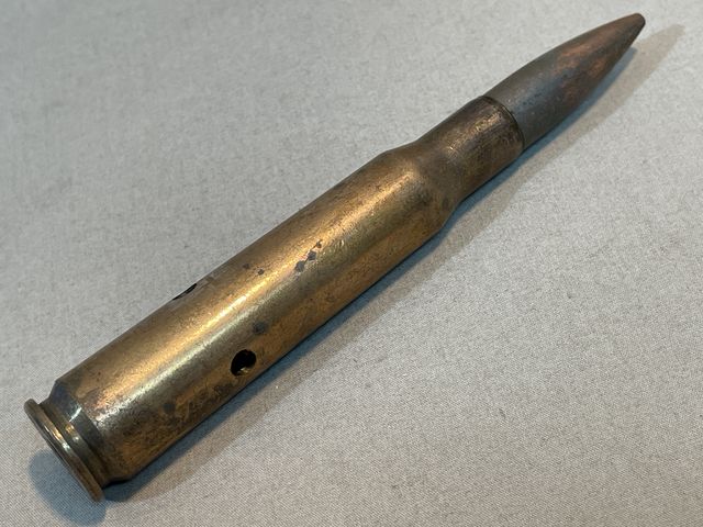 Bunker Militaria: Original WWII US .50 Caliber Dummy Round, 1944 Dated