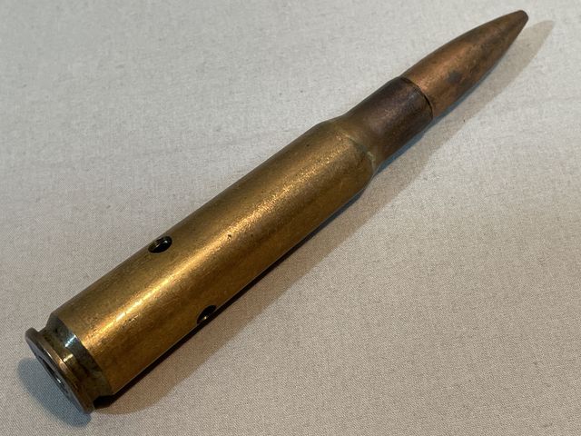 Bunker Militaria: Original WWII US .50 Caliber Dummy Round, 1944 Dated