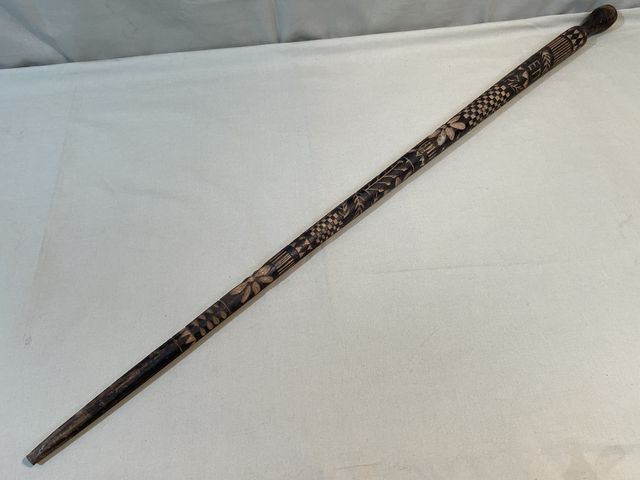 Bunker Militaria: Original WWII German Officer's Hand Carved Walking ...