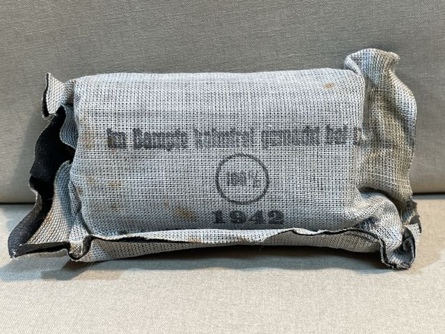 Bunker Militaria: Original WWII German Soldiers 1st Aid Bandage, Small 1942
