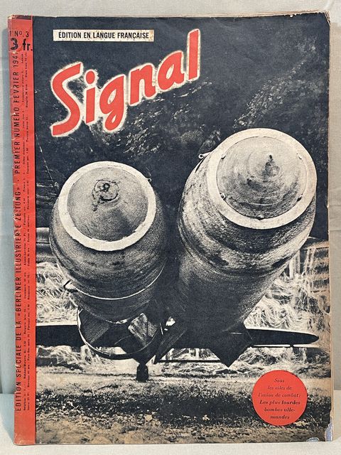 Bunker Militaria: Original WWII German "Signal" Magazine (French Language), 1941