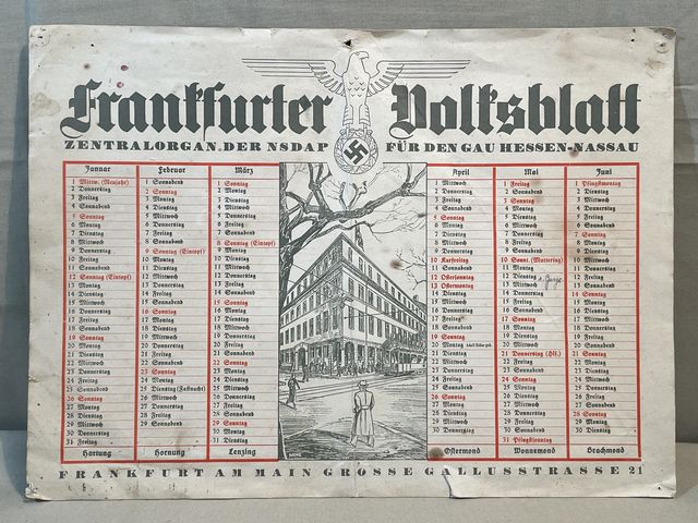 Bunker Militaria: Original Nazi Era German NSDAP Frankfurter Volksblatt ...
