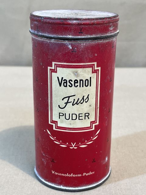 Bunker Militaria: Original WWII Era German VASENOL Foot Powder, FUSS-PUDER