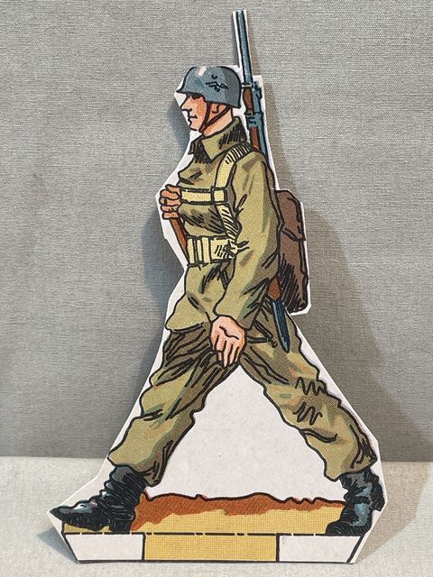 Bunker Militaria: Original WWII German Paper Cut-Out, Fallschirmjäger!