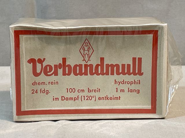 Bunker Militaria: Original WWII German Box of Medical Absorbent Gauze