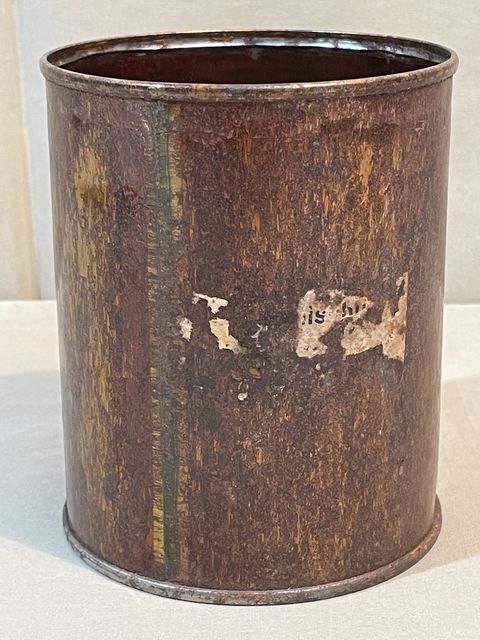 Bunker Militaria: Original WWII German Ration Can, Lacquered Steel