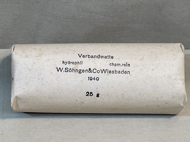 Bunker Militaria: Original WWII German Cotton Wadding, Verbandwatte