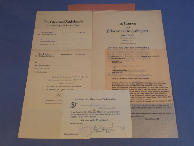 Bunker Militaria: Documents & Other Paper Items