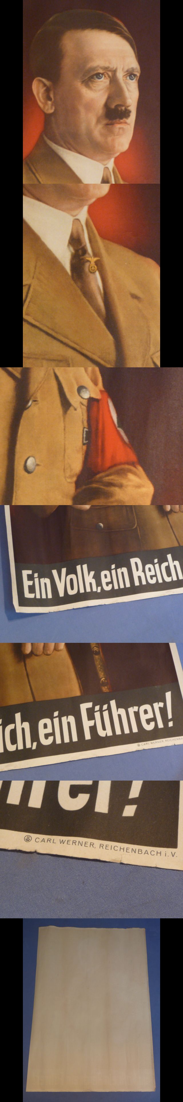 Bunker Militaria: HOLD! Original Nazi Era German Wall Poster, Ein Volk ...