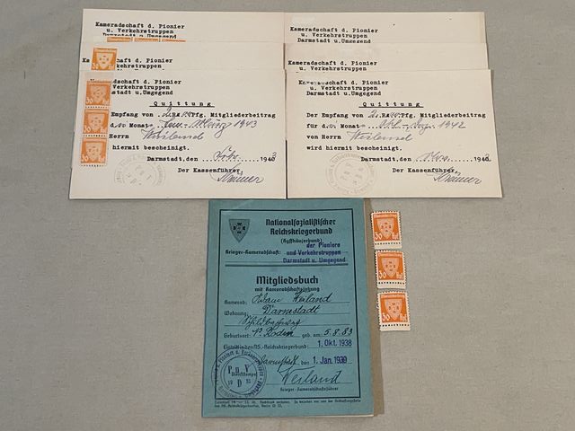 Bunker Militaria: Original WWII German NS-RKB Members ID & Dues Book w ...
