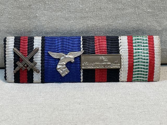Bunker Militaria: Original WWII German 4-Position Ribbon Bar, Combatant ...