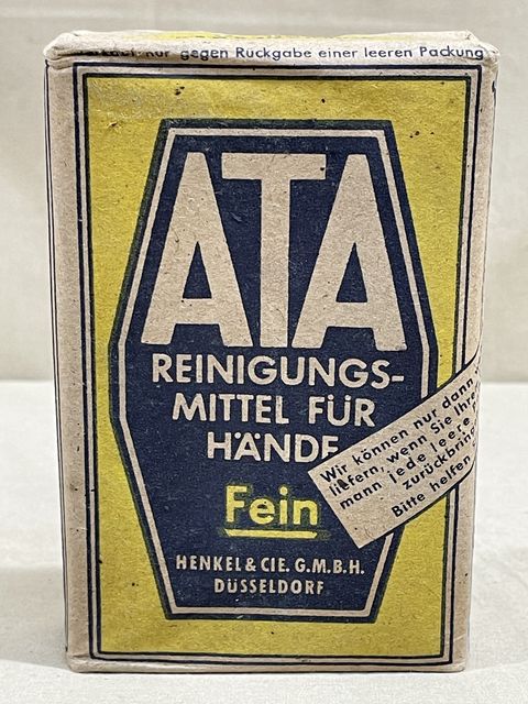Bunker Militaria: Original WWII German ATA Brand Washing Soap, R.Pfg ...