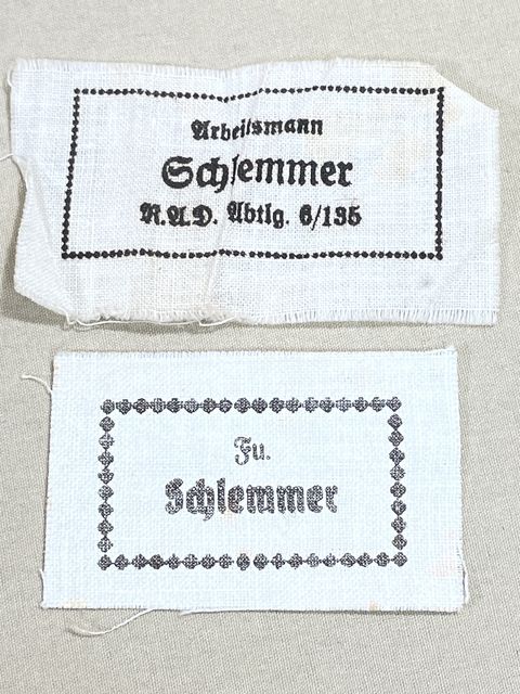 Bunker Militaria: Original WWII Era German RAD/Radio Soldier's Cloth ...