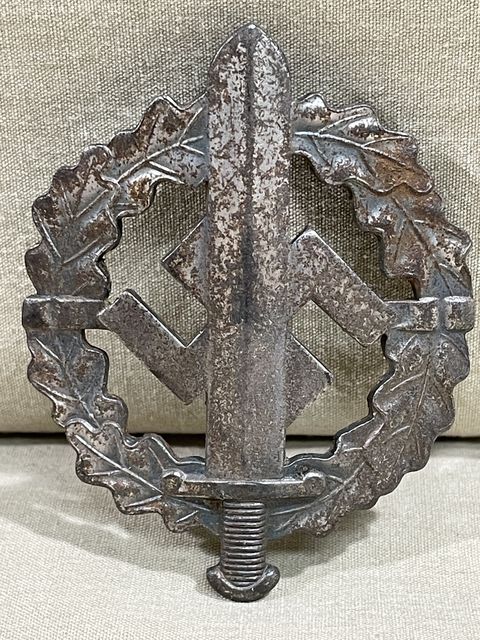 Bunker Militaria: Original WWII German SA Sports Badge in Silver
