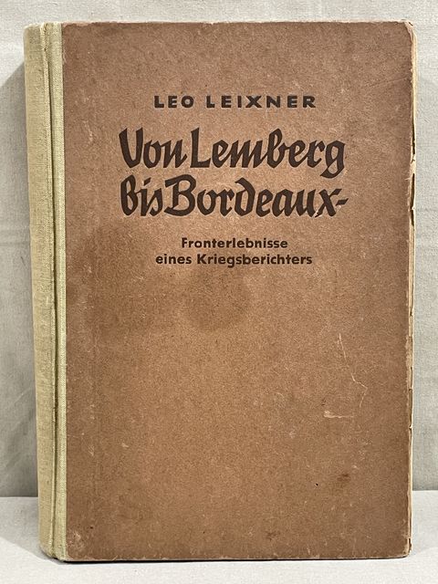 Bunker Militaria: Original WWII German Von Lemberg to Bordeaux Book ...