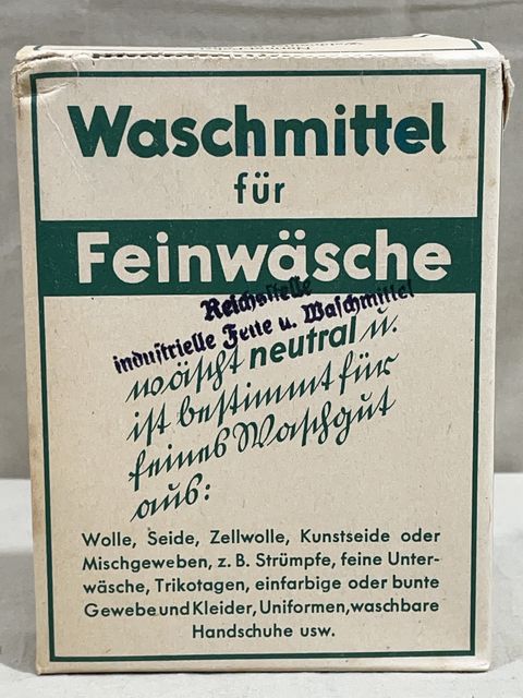 Bunker Militaria: Original WWII German Laundry Detergent (for UNIFORMS ...