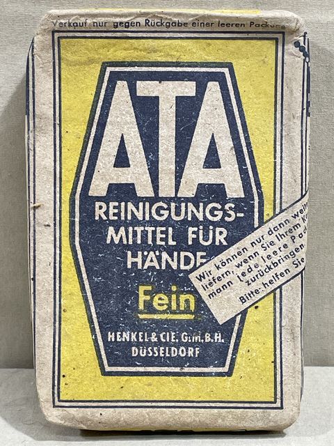 Bunker Militaria: Original WWII German ATA Brand Washing Soap, R.Pfg ...