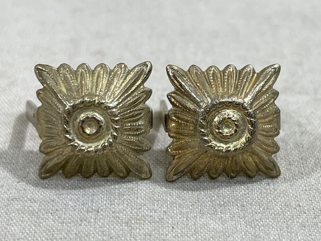 Bunker Militaria: Original WWII German Army Officer's Rank Pips Pair, 11mm