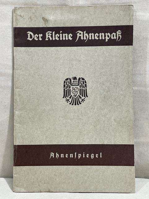 Bunker Militaria: Original WWII German Der Kleine Ahnenpaß (Small ...