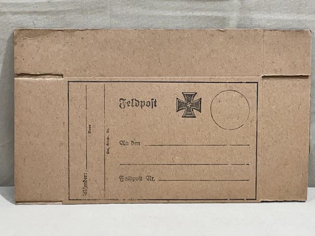 Bunker Militaria: Original WWII German Soldier's Feldpost Box, UNFOLDED