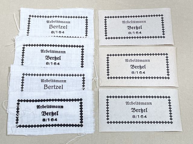 Bunker Militaria: Original WWII Era German RAD Soldier's Name Tag Set ...