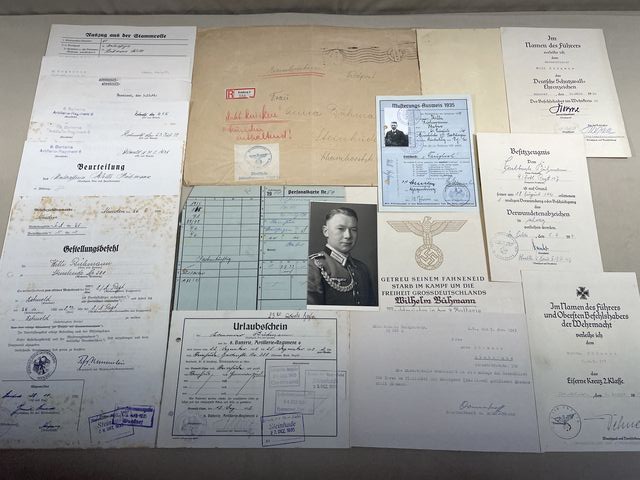 Bunker Militaria: Original WWII German Documents and Photo Set to ...