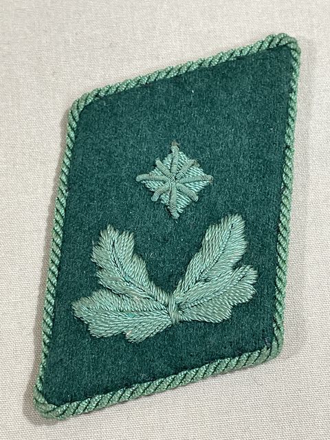 Bunker Militaria: POSTWAR German Forestry Service? Collar Tab, Single