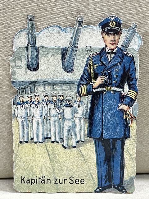 Bunker Militaria: Original WWII German KM Sea Captain Paper Cut-Out ...