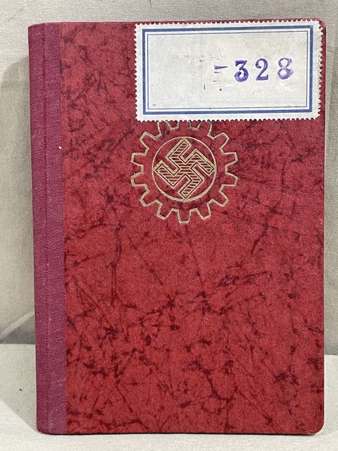 Bunker Militaria: Original WWII German DAF Membership ID/Dues Book