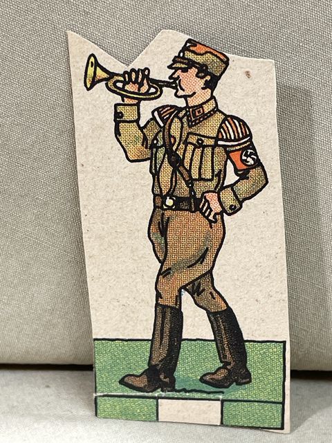 Bunker Militaria: Original WWII German Paper Cut-Out, SA Parade Trumpeter