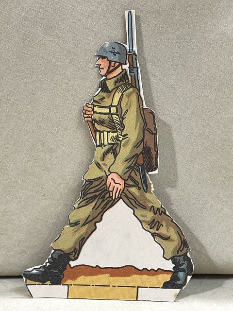 Bunker Militaria: Original WWII German Paper Cut-Out, Fallschirmjäger!