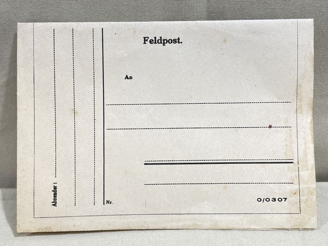 Bunker Militaria: Original WWII German FELDPOST Letter/Envelope