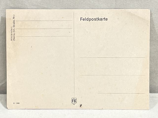 Bunker Militaria: Original WWII German FELDPOST Postcard