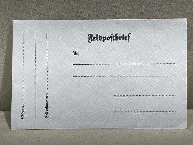Bunker Militaria: Original WWII German FELDPOST Envelope for Letters