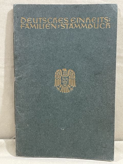Bunker Militaria: Original WWII German Familien-Stammbuch (Family Tree ...