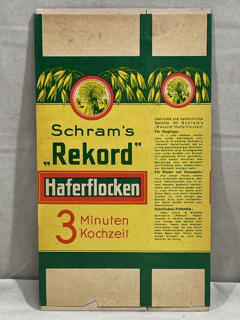 Bunker Militaria: Original WWII Era German Oatmeal Box Ration Item ...