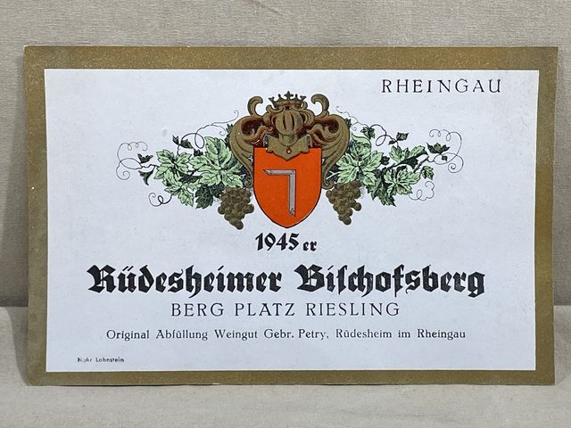 Bunker Militaria: Original WWII German Rüdesheimer Bischofsberg Wine ...