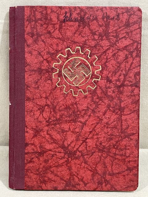 Bunker Militaria: Original WWII German DAF Membership ID/Dues Book