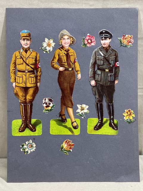 Bunker Militaria: Original Nazi Era German Paper Cut-Outs Mounted on ...