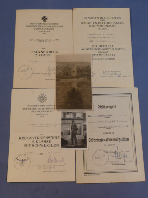 Bunker Militaria: Award Documents
