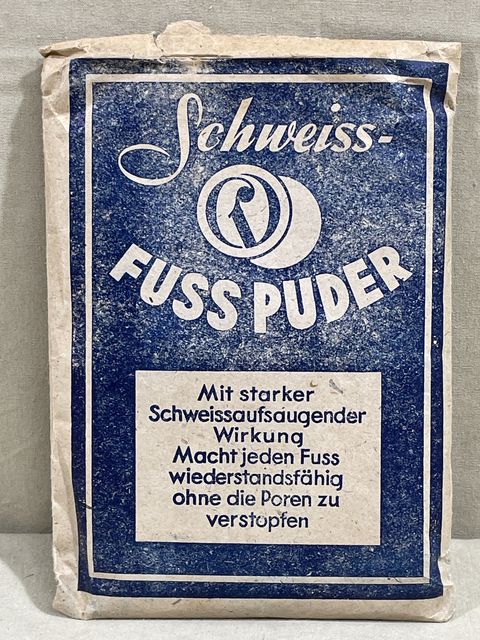 Bunker Militaria: Original Nazi Era German Schweiss-Foot Powder Packet ...