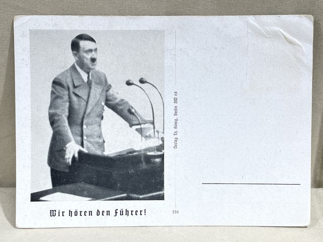 Bunker Militaria: Original WWII German Personality Card, We Hear the ...