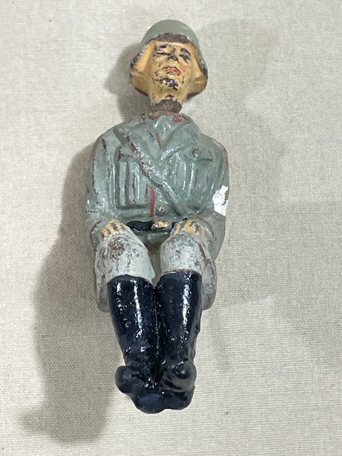 Bunker Militaria: Original Nazi Era German Toy Soldier Sitting with ...