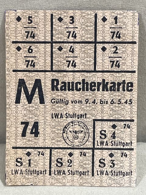 Bunker Militaria: Original Nazi Era German Civilian Ration Card ...