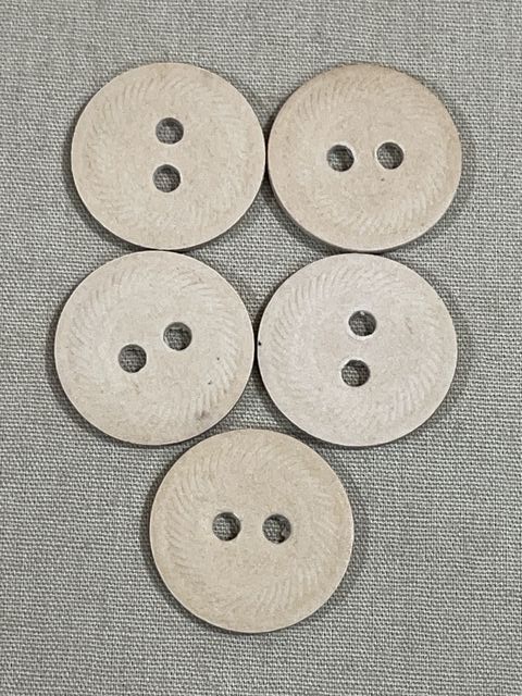 Bunker Militaria: Original WWII German 17mm Pressed Paper Buttons, Set of 5