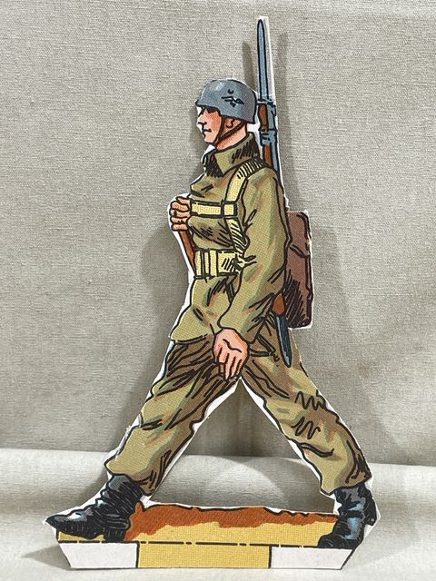 Bunker Militaria: Original WWII German Paper Cut-Out, Fallschirmjäger!