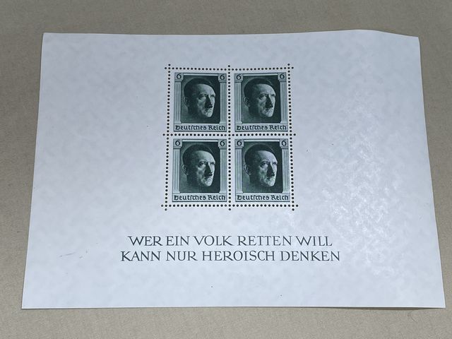 Bunker Militaria: Original 1937 German Special Set of HITLER Stamps