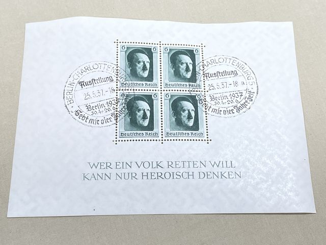 Bunker Militaria: Original 1937 German Special Set of HITLER Stamps w ...